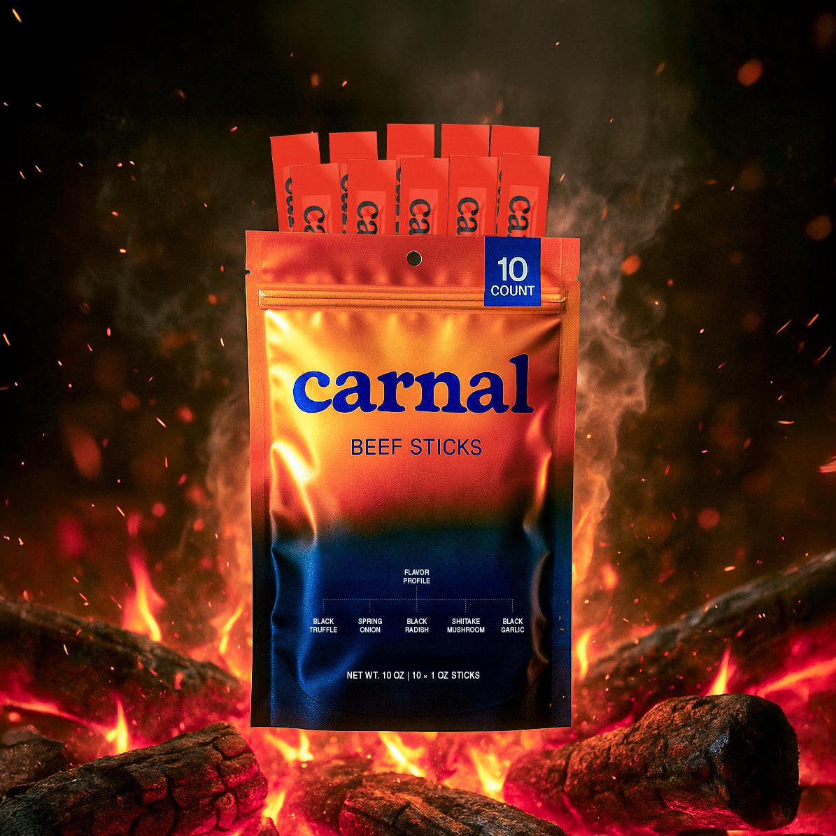 Carnal | Black Truffle & Black Garlic Beef Sticks – Carnal Jerky